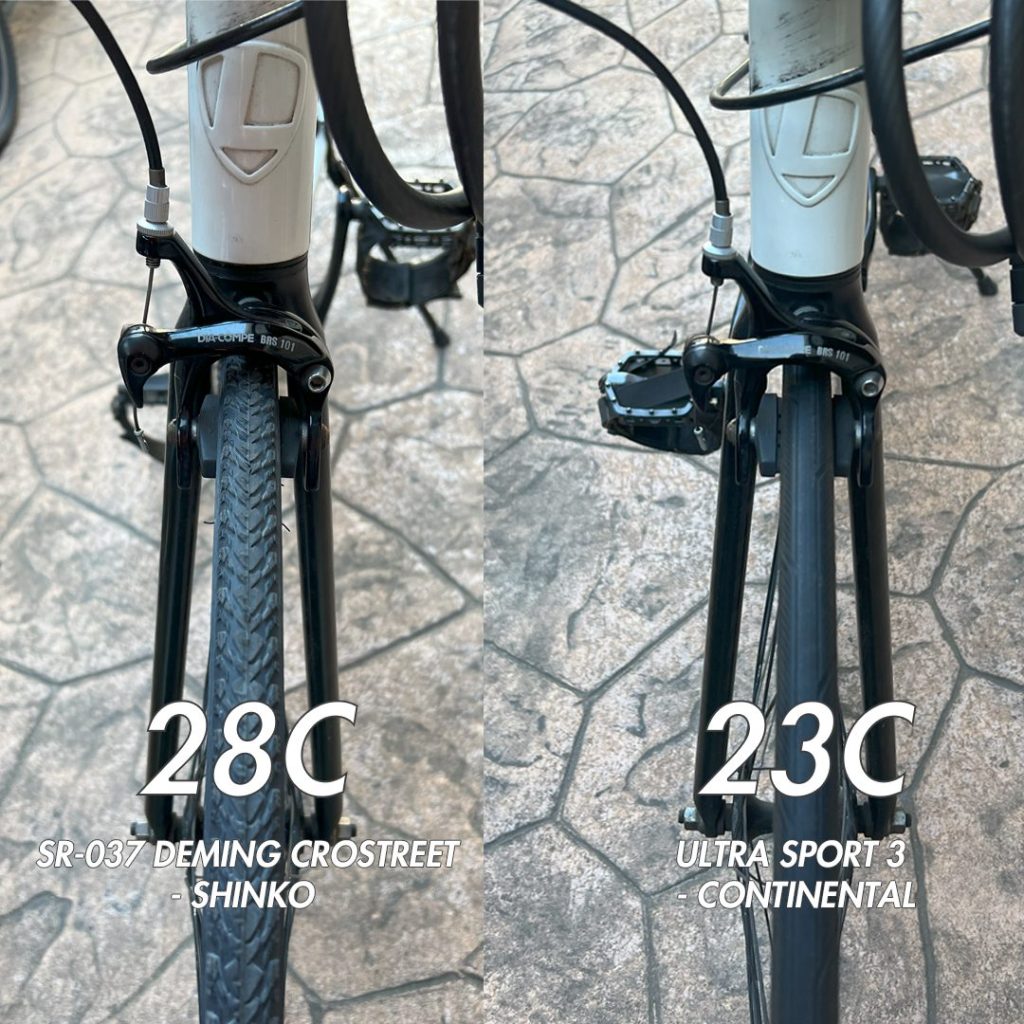 自転車タイヤサイズの比較（23C/28C） | ONIonDesign -オニオンデザイン-