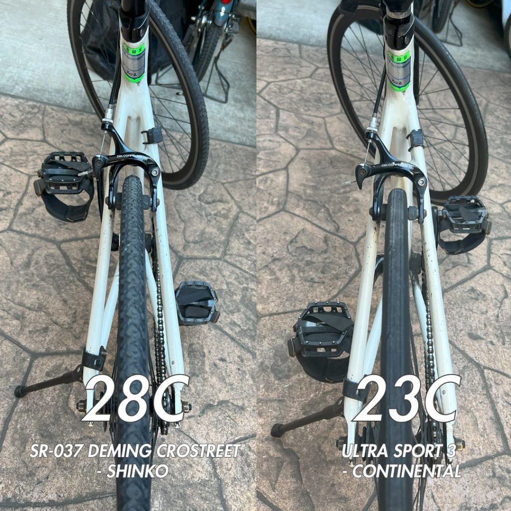 自転車タイヤサイズの比較（23C/28C） | ONIonDesign -オニオンデザイン-